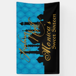 Arabian Nights Themed, Blue Banner | Zazzle