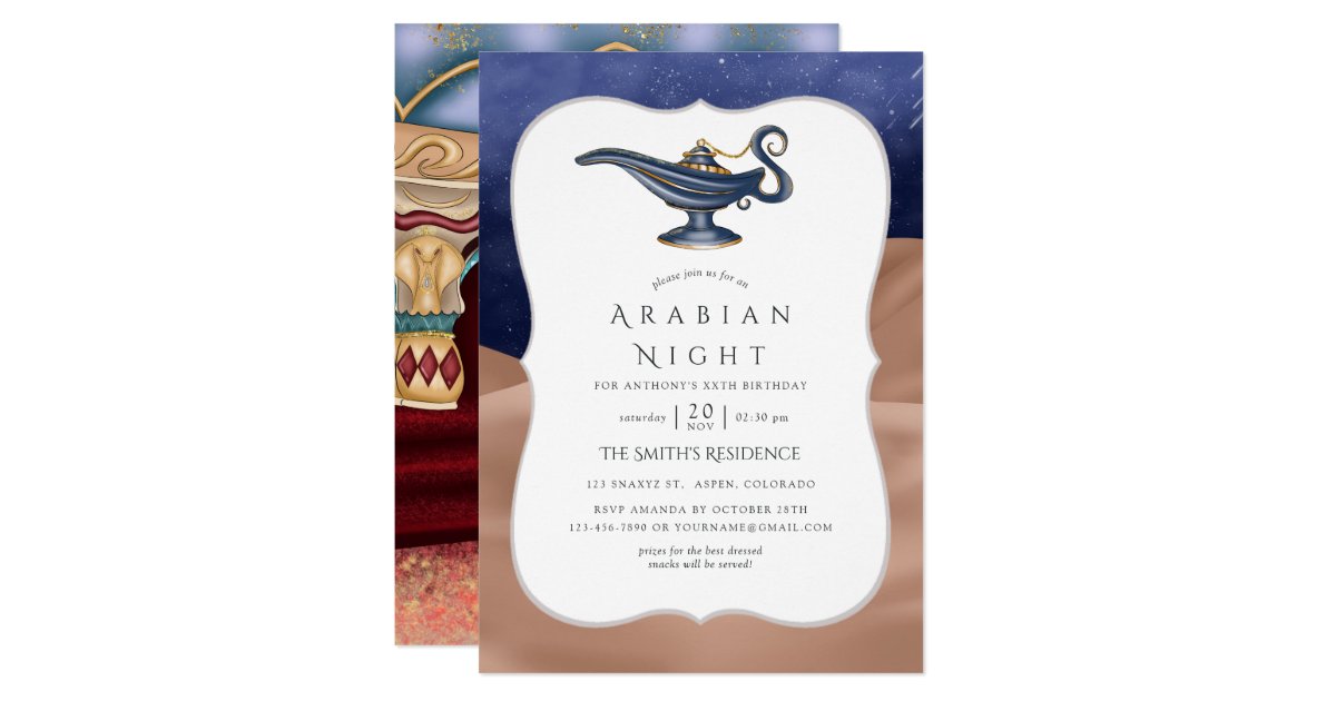 Arabian Nights Themed Party Invitation | Zazzle.com