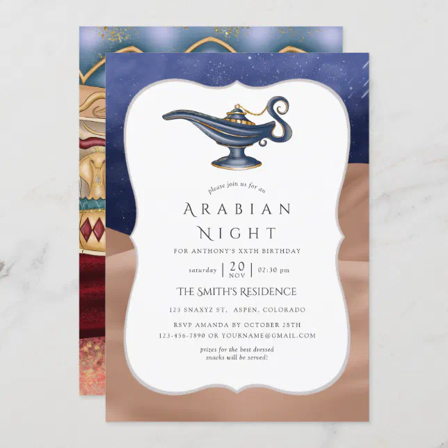Arabian Nights Themed Party Invitation | Zazzle