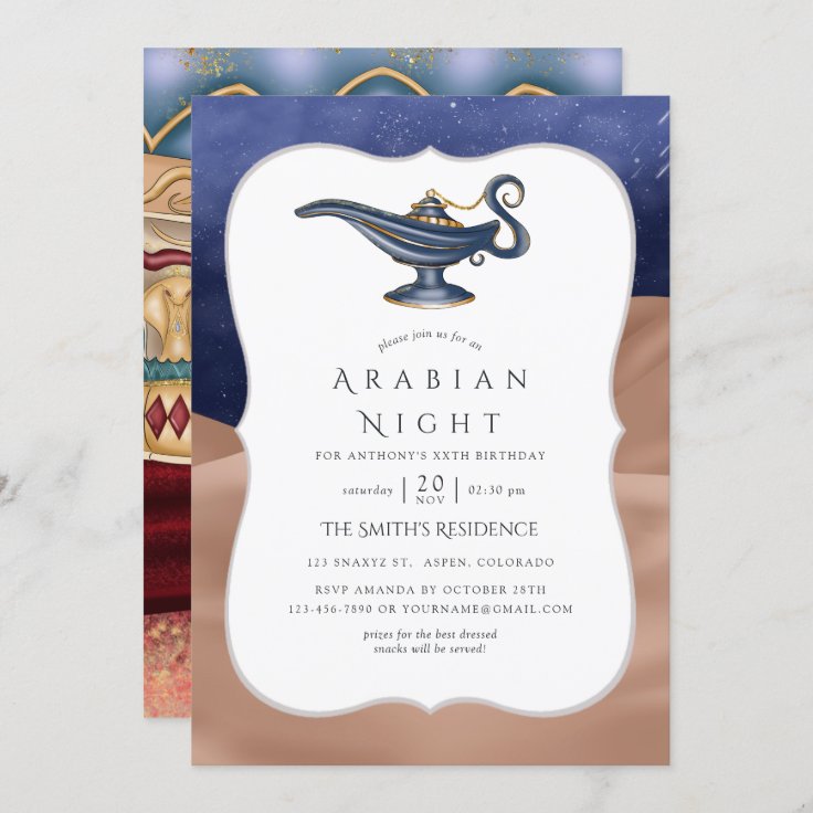 Arabian Nights Themed Party Invitation | Zazzle