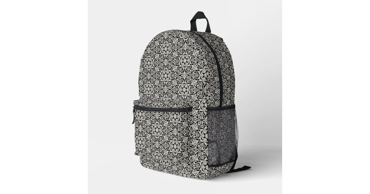 Arabic floral pattern printed backpack | Zazzle