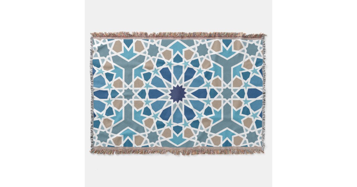 Arabic Geometric Design Pattern Throw Blanket | Zazzle