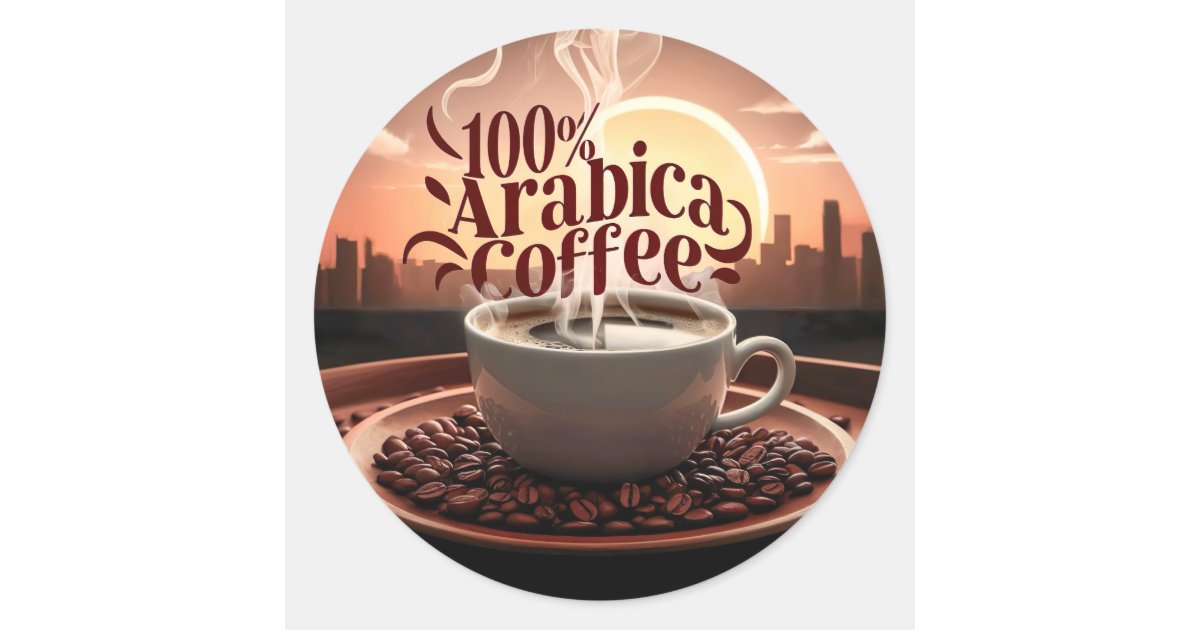 Arabica Coffee Lover Classic Round Sticker | Zazzle