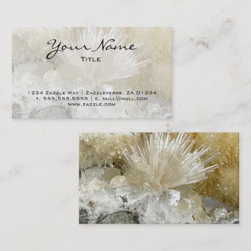 Aragonite and Quartz Business Card | Zazzle