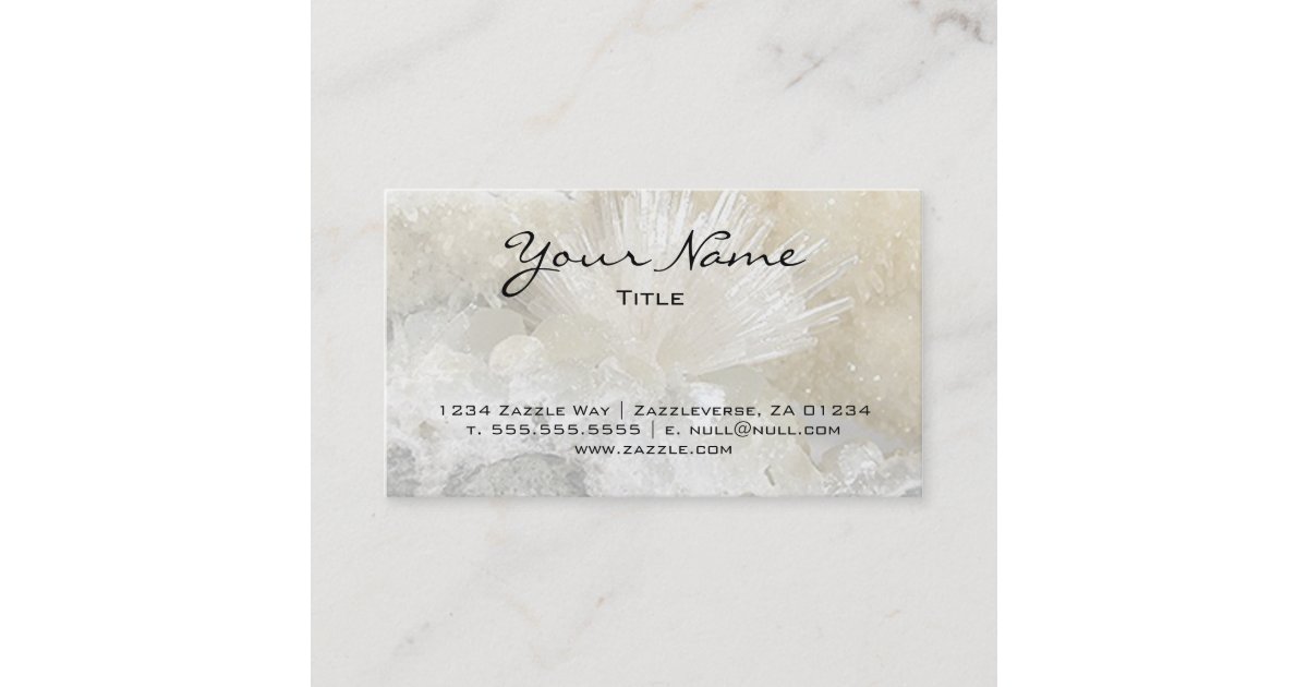 Aragonite and Quartz Business Card | Zazzle