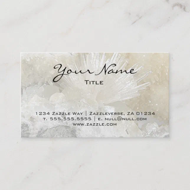 Aragonite and Quartz Business Card | Zazzle
