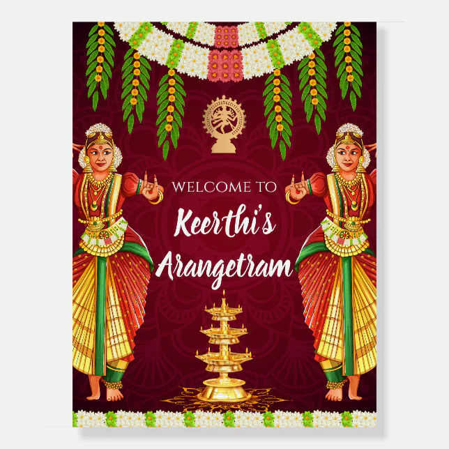 Arangetram welcome signs as Arangetram signs | Zazzle