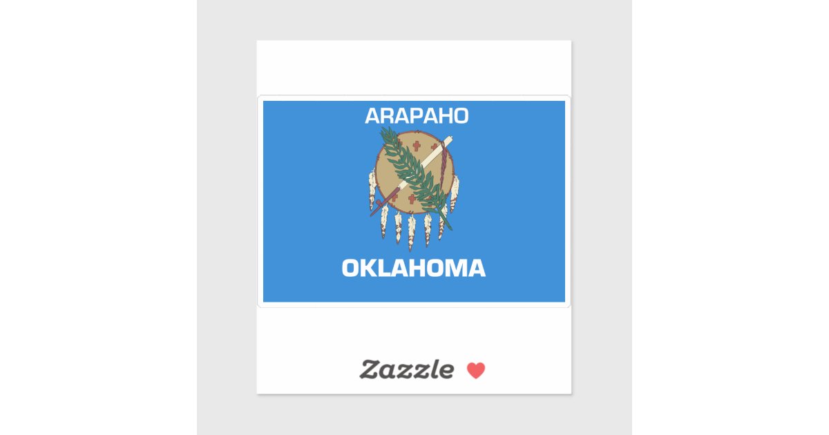 Arapaho Oklahoma Flag Sticker | Zazzle