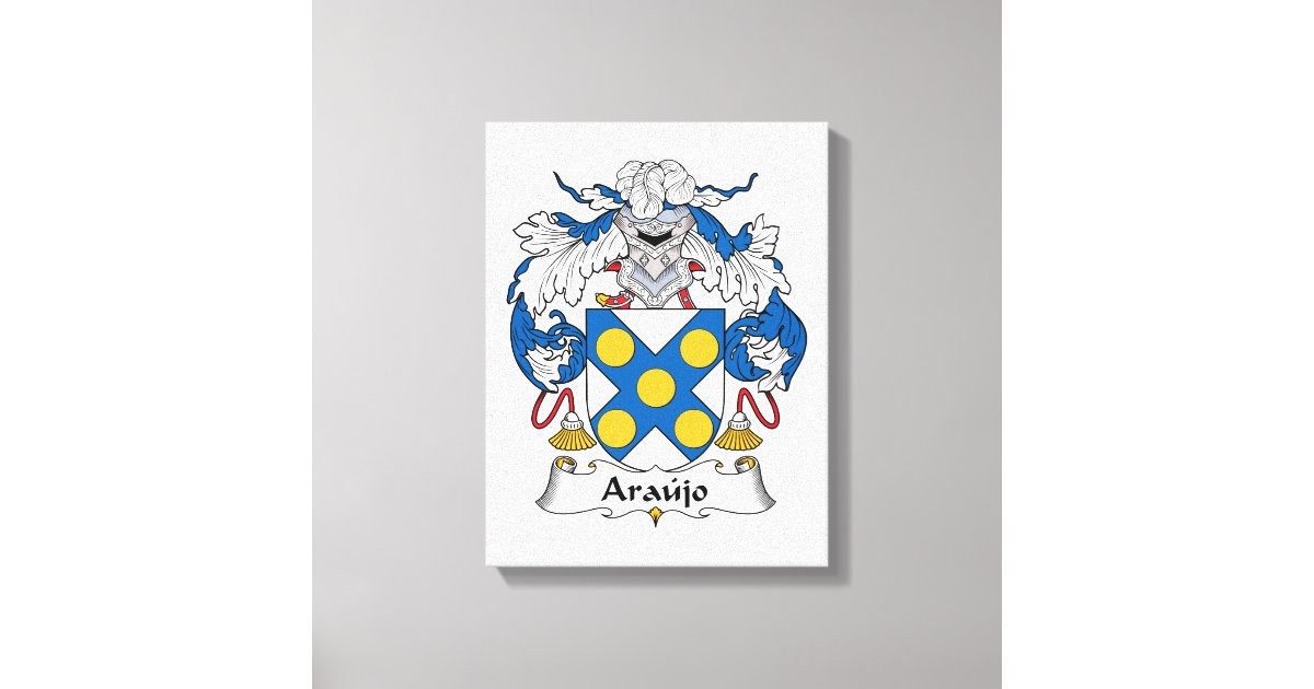 Araujo Family Crest Canvas Print | Zazzle