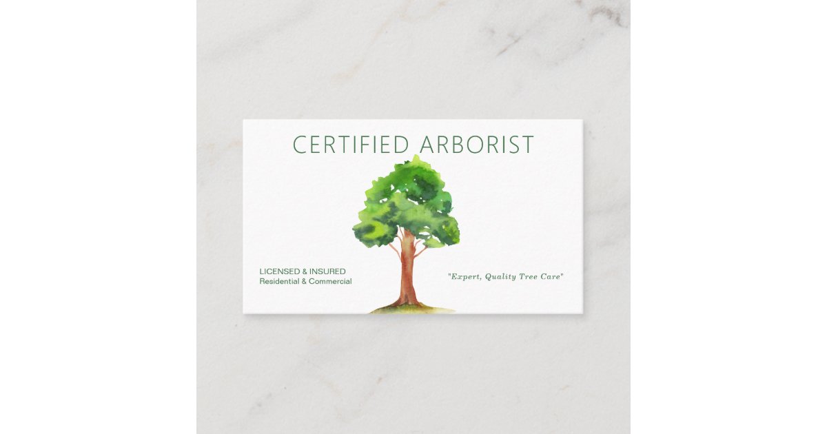 Arborist Business Card | Zazzle