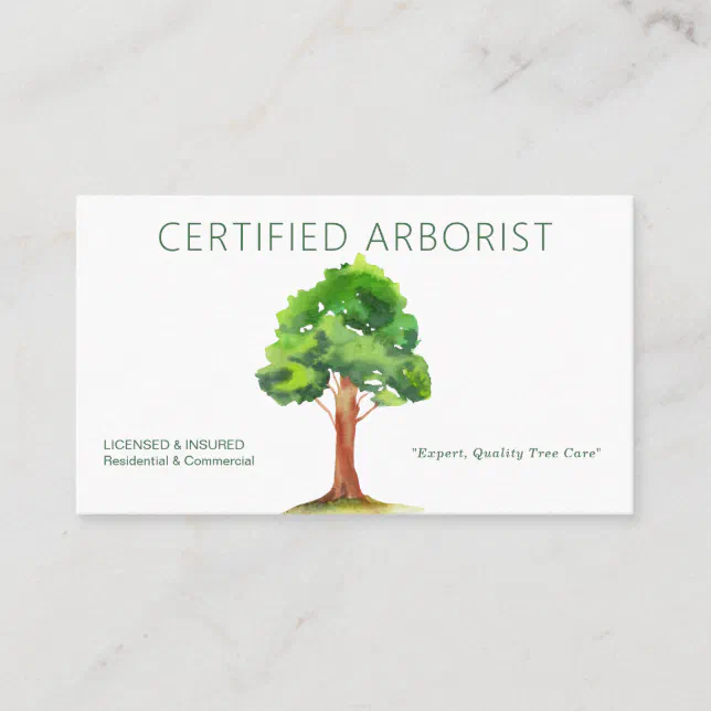 Arborist Business Card | Zazzle