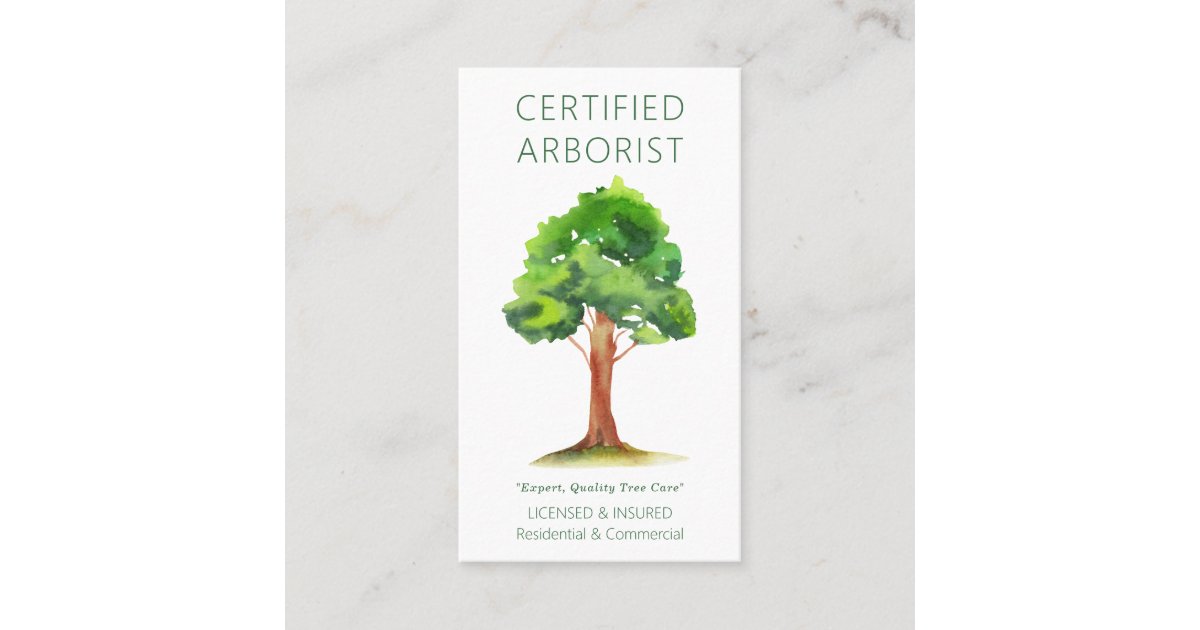 Arborist Business Card | Zazzle