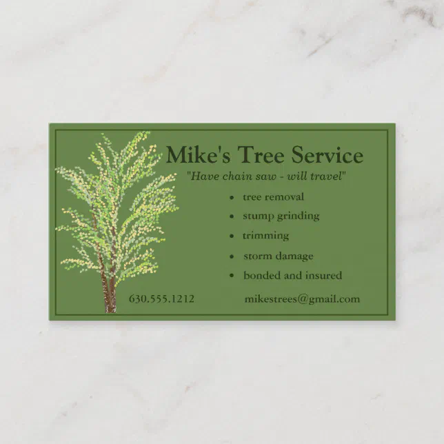 Arborist Business Card | Zazzle
