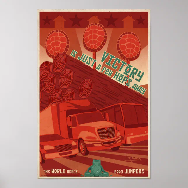 Arcade game propaganda poster- third in a series poster | Zazzle