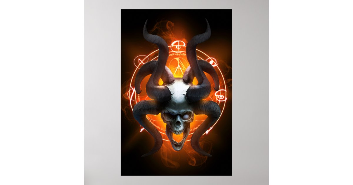 Arcane Skull Semi-Gloss Poster | Zazzle