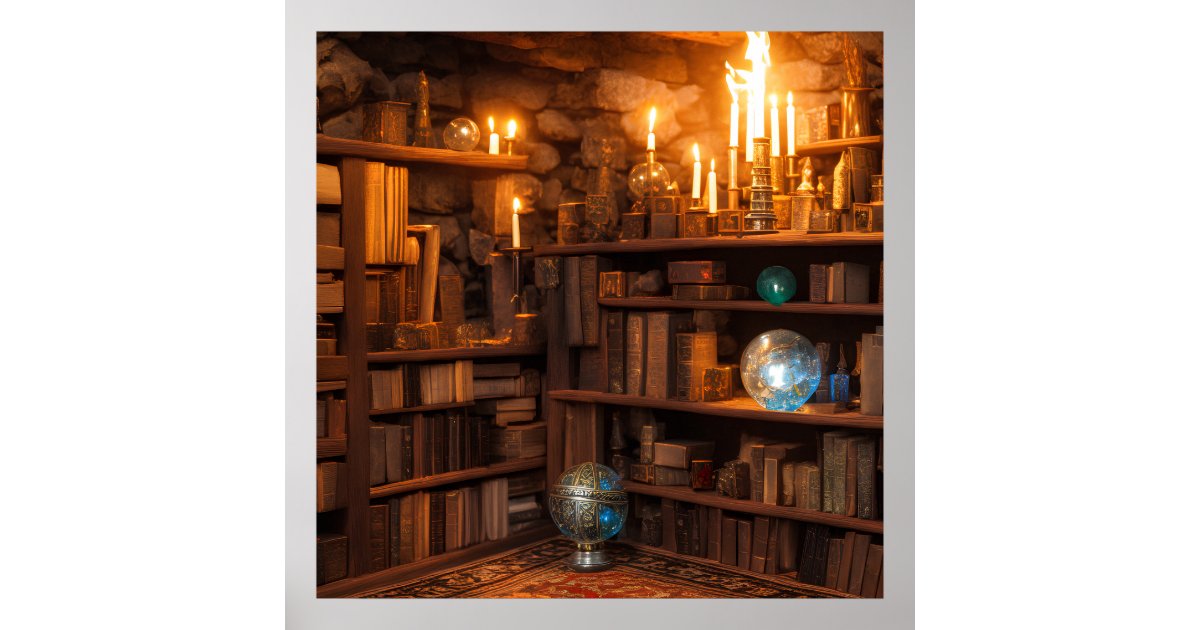 Arcane Storeroom Fantasy Art Poster | Zazzle