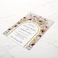 Arch Floral Wedding Invitation Foil Invitation | Zazzle