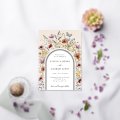 Arch Floral Wedding Invitation Foil Invitation | Zazzle