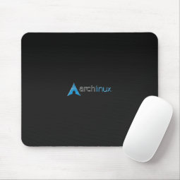 Arch Linux black Mouse Pad | Zazzle