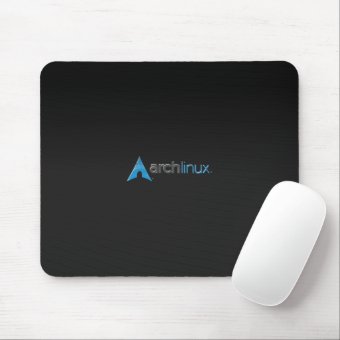 Arch Linux black Mouse Pad | Zazzle
