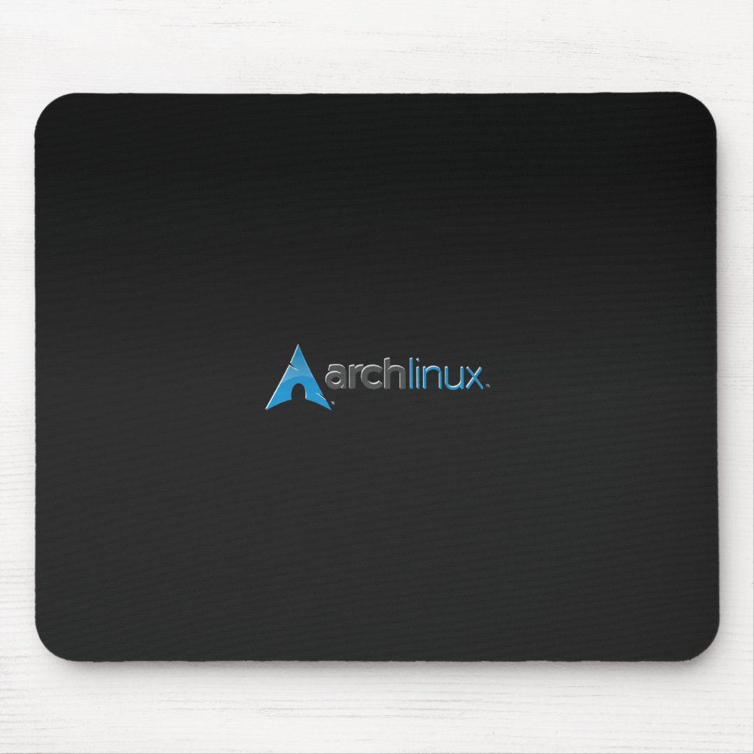 Arch Linux black Mouse Pad | Zazzle