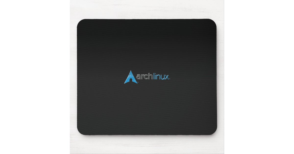 Arch Linux black Mouse Pad | Zazzle