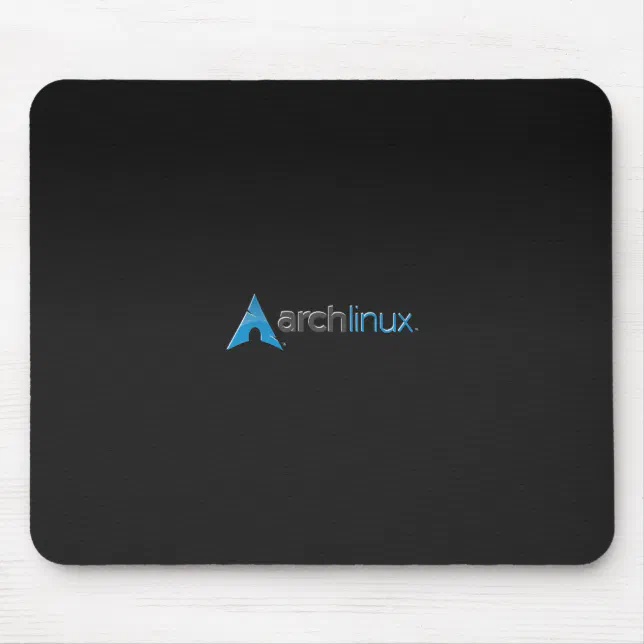 Arch Linux black Mouse Pad | Zazzle