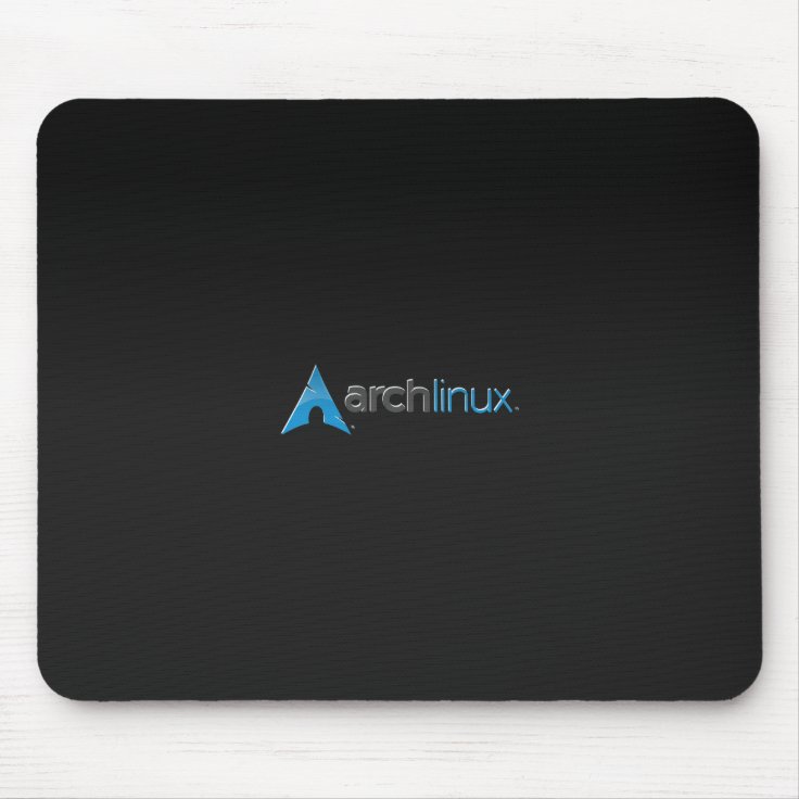 Arch Linux black Mouse Pad | Zazzle
