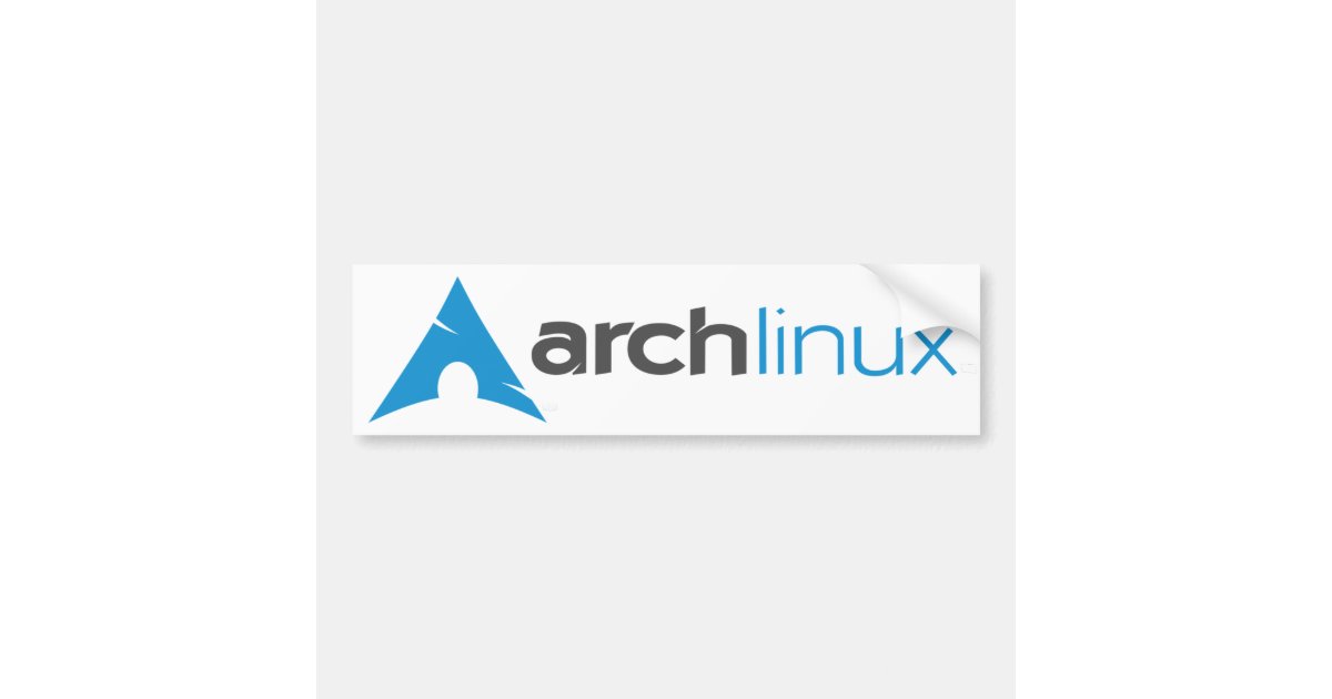 Arch Linux Logo Bumper Sticker | Zazzle