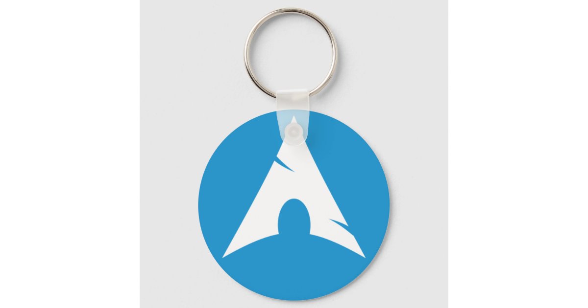 Arch Linux Logo Button Keychain | Zazzle