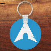 Arch Linux Logo Button Keychain | Zazzle