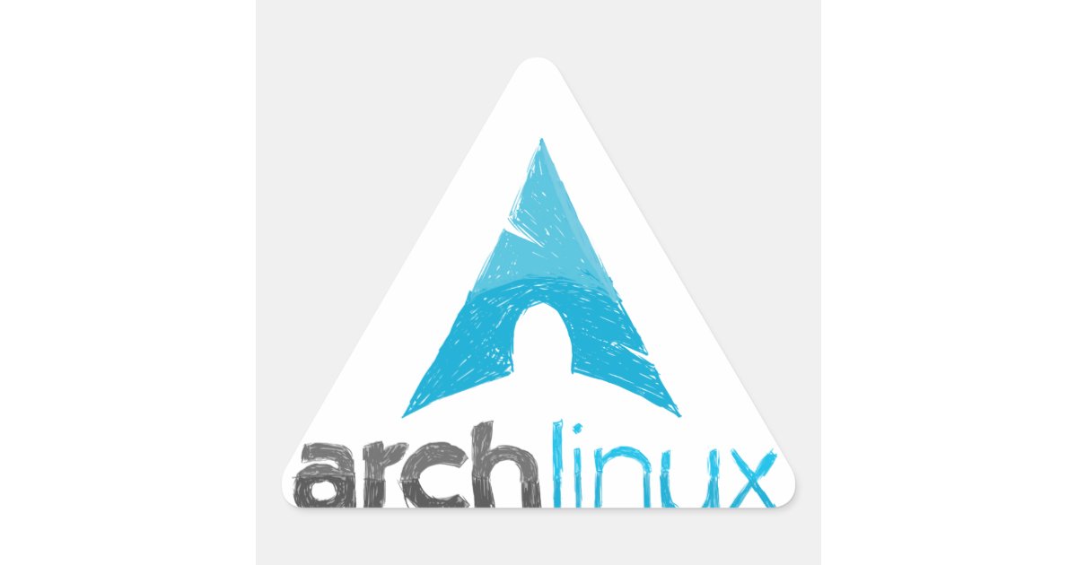 Arch Linux Logo Triangle Sticker | Zazzle