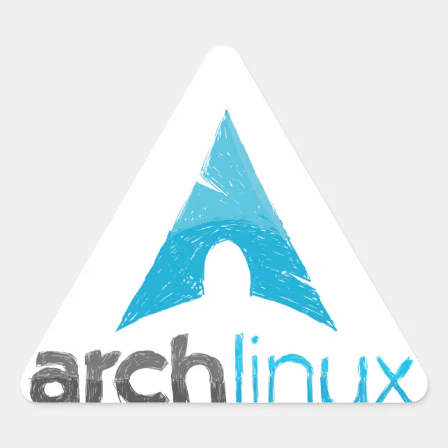 Arch Linux Logo Triangle Sticker | Zazzle