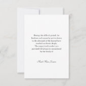 Arch Photo Calligraphy Script Sympathy Funeral Thank You Card | Zazzle