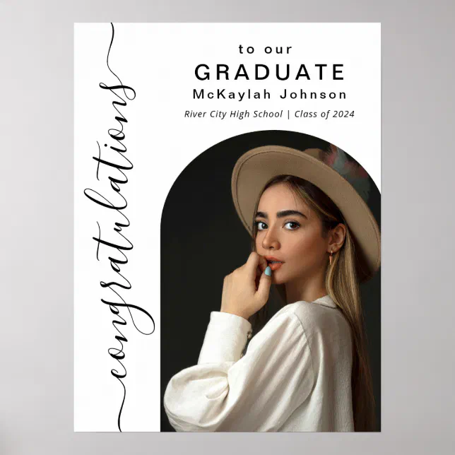Arch Photo Congratulations to our Graduate Poster | Zazzle