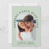 Arch Photo QR Code Nothing Fancy Just Love Wedding Invitation | Zazzle