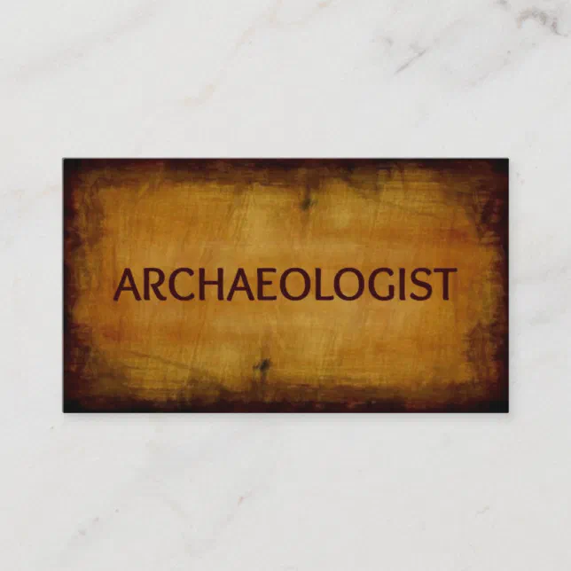 Archaeologist Antique Brushed Business Card | Zazzle
