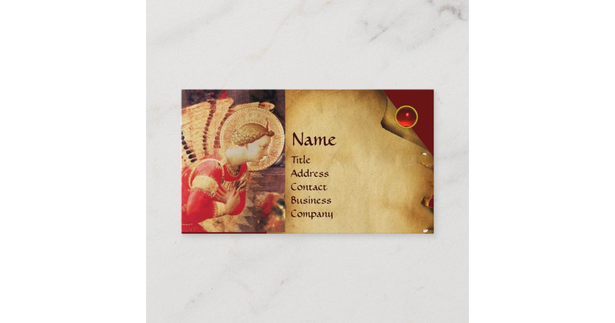 ARCHANGEL GABRIEL GOLD METALLIC MONOGRAM BUSINESS CARD | Zazzle