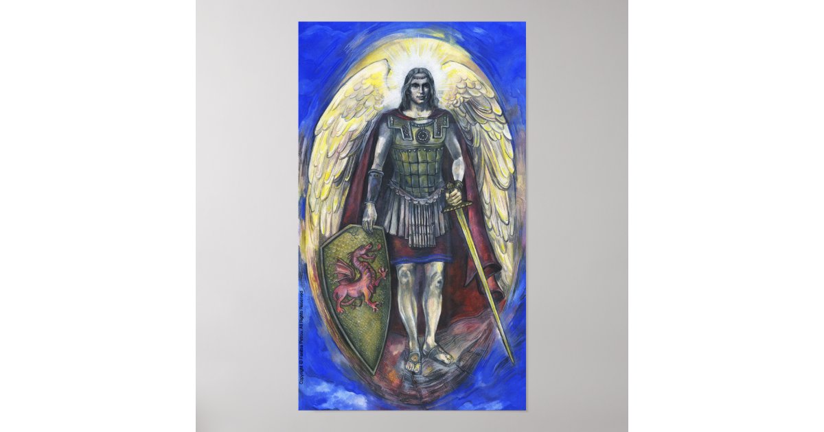 "Archangel Michael" Poster 28" x 20" | Zazzle