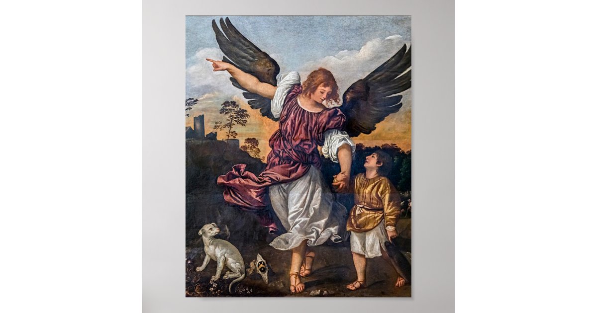 Archangel Raphael Drawing - St Raphael Poster | Zazzle