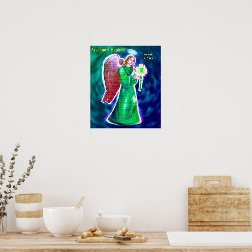 Archangel Raphael Poster (16" x 12") | Zazzle