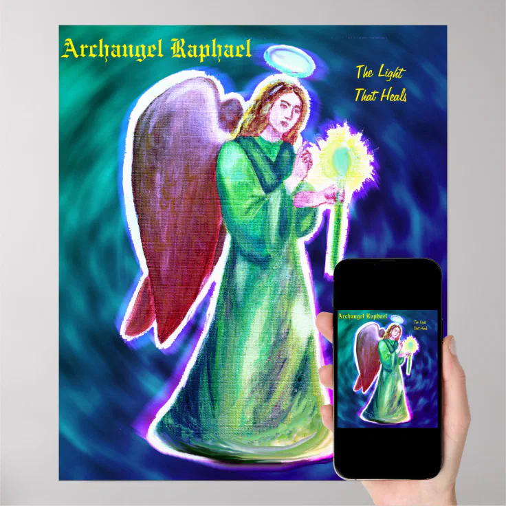Archangel Raphael Poster (16" x 12") | Zazzle
