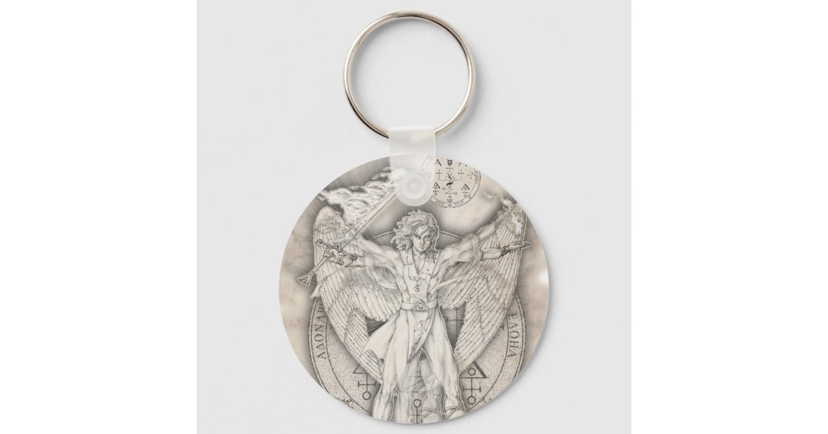 Archangel Uriel Keychain | Zazzle