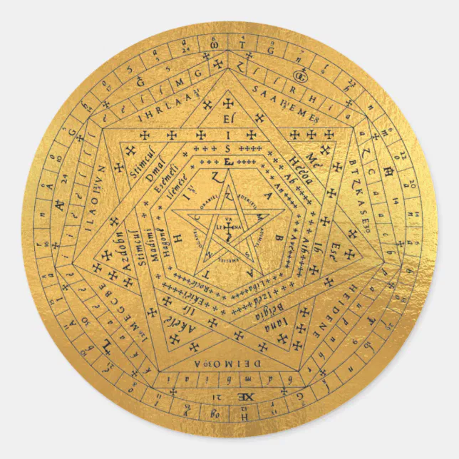 Archangels Seal, God Seal, Sigillum Dei Aemeth Classic Round Sticker ...