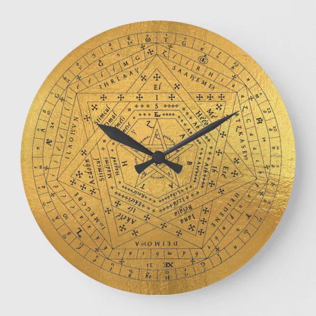 Archangels Seal, God Seal, Sigillum Dei Aemeth Large Clock | Zazzle