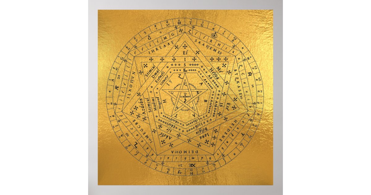Archangels Seal, God Seal, Sigillum Dei Aemeth Poster | Zazzle