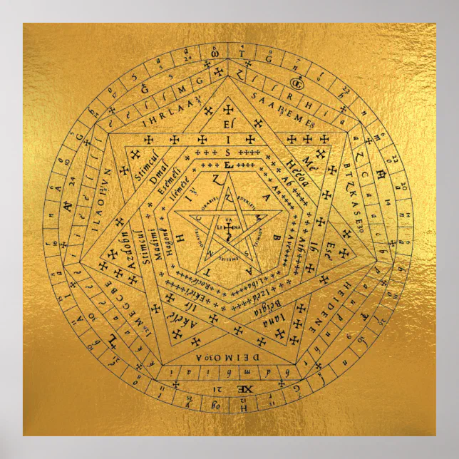 Archangels Seal, God Seal, Sigillum Dei Aemeth Poster | Zazzle