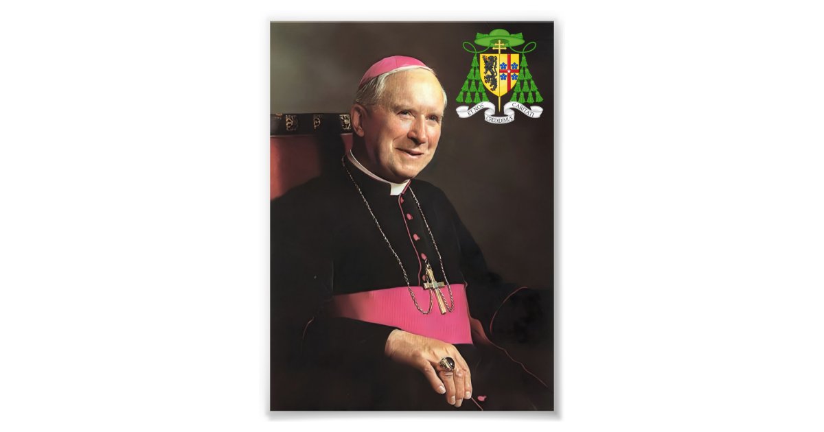 Archbishop Marciel Lefebvre with coat of arms Photo Print | Zazzle