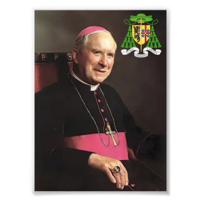Archbishop Marciel Lefebvre with coat of arms Photo Print | Zazzle