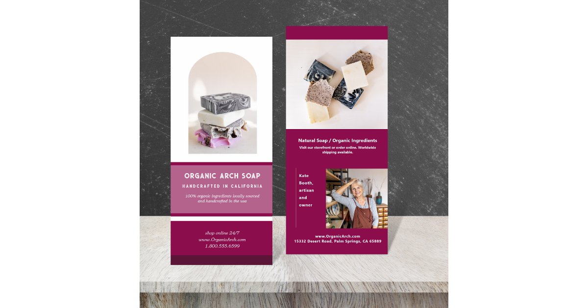 Arched Photo Marketing Rack Card | Zazzle